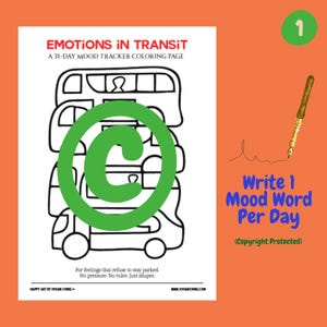 31-day Mood Tracker Printable Kit | Coloring + Drawing Prompts ...