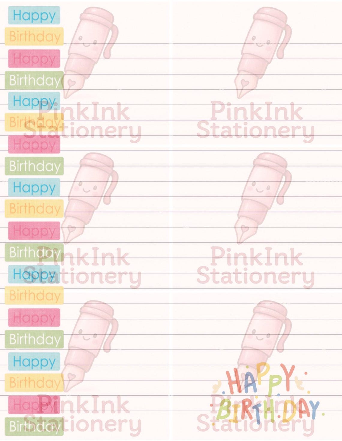 Happy Birthday Letter Template - Etsy