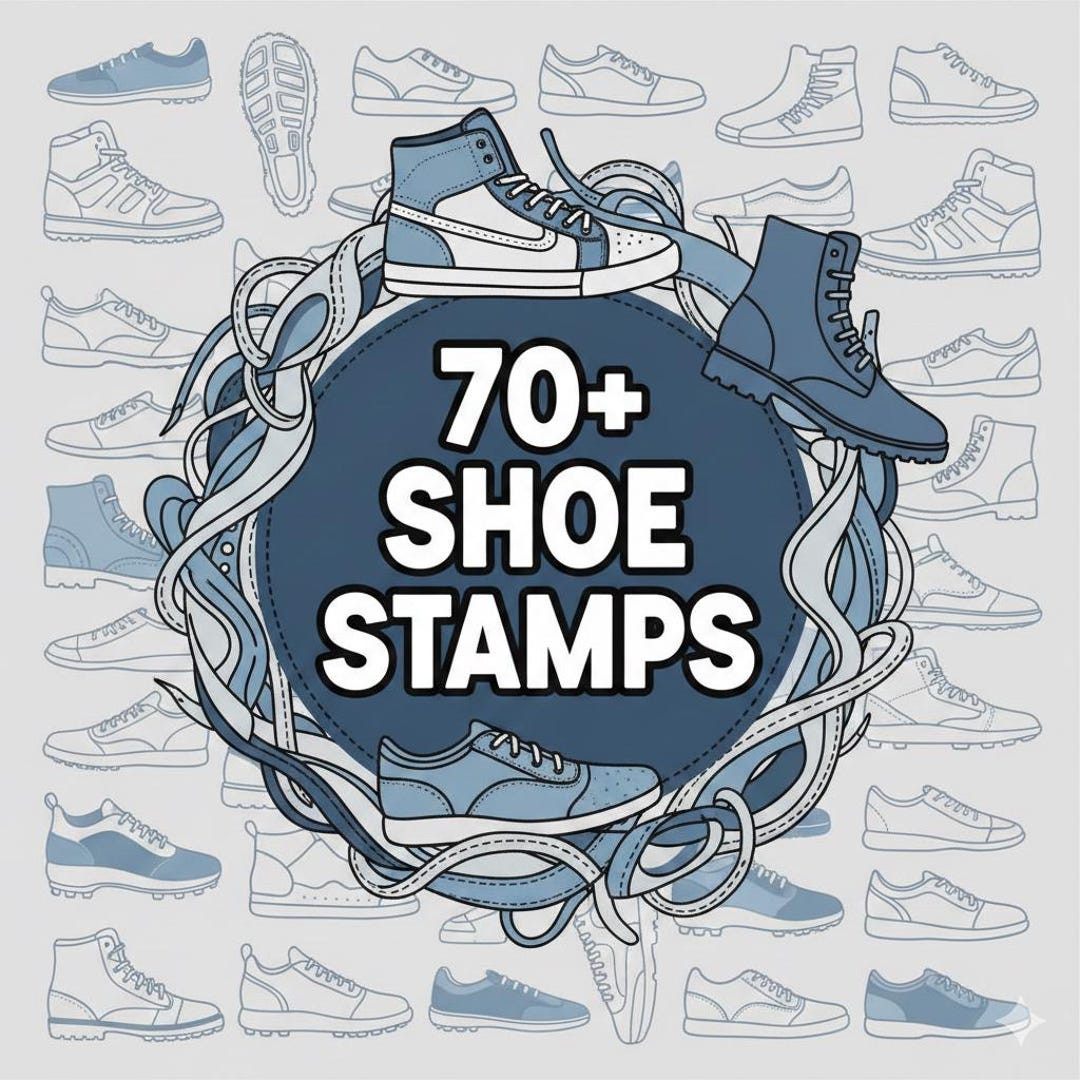 70+ Shoes Stamp Brushes for Procreate | Sneaker Outline Stamps ...