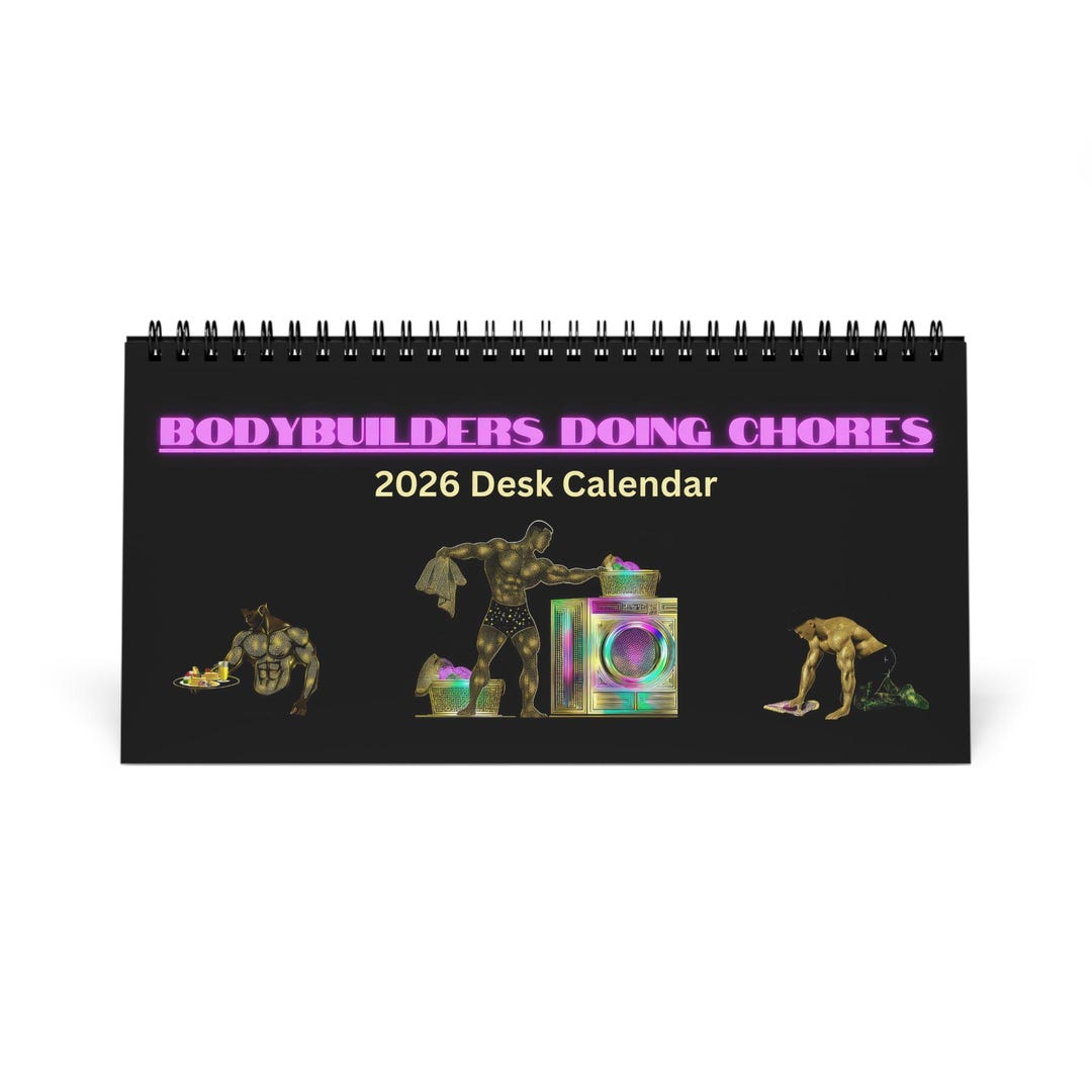 Bodybuilders Doing Chores 2026 Desk Calendar - Funny Fitness Gift - Etsy UK