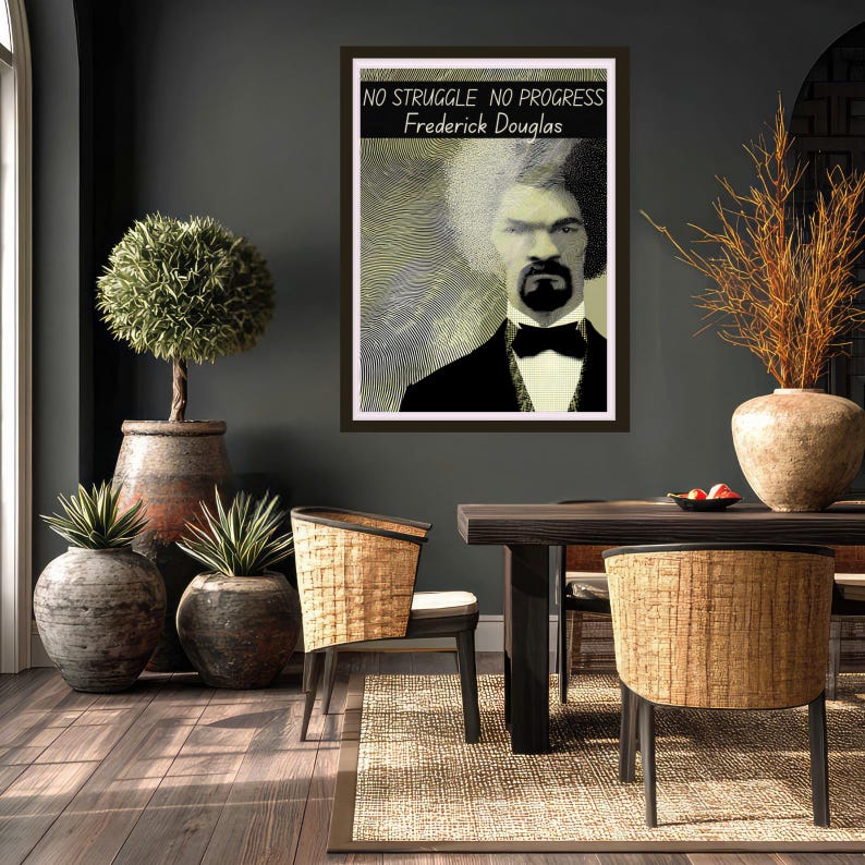 Frederick Douglass Quote Print, Empowering Office Wall Art (digital ...