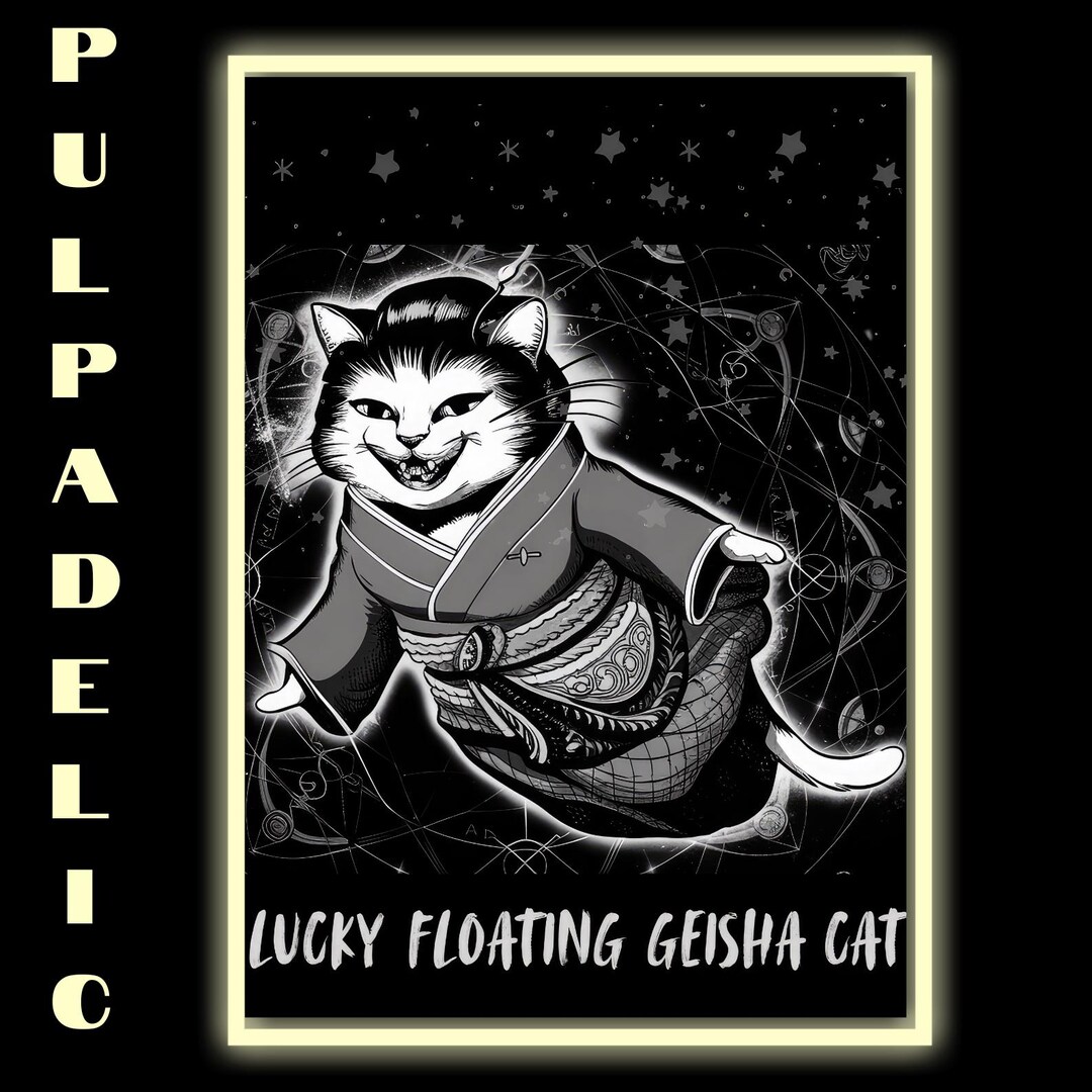 Funny Geisha Cat Art Print | Japanese Pop Art (digital Download) - Etsy