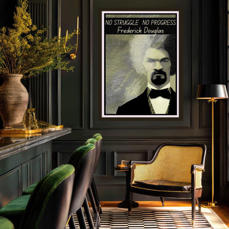 Frederick Douglass Quote Print, Empowering Office Wall Art (digital ...