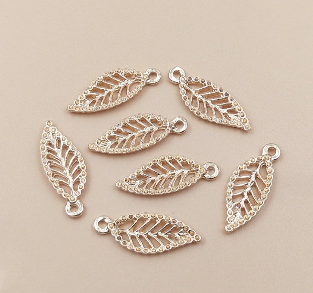 50pcs 25x10mm Kc Gold Filigree Leaf/leaves Charms Findings - Etsy