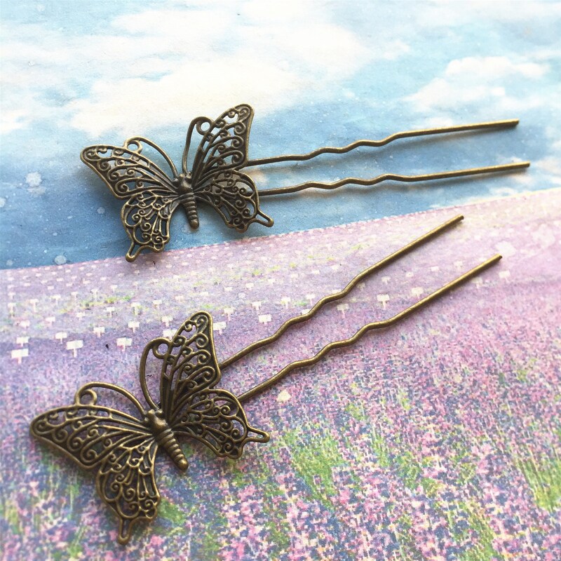 Butterfly Hair Pins - Etsy
