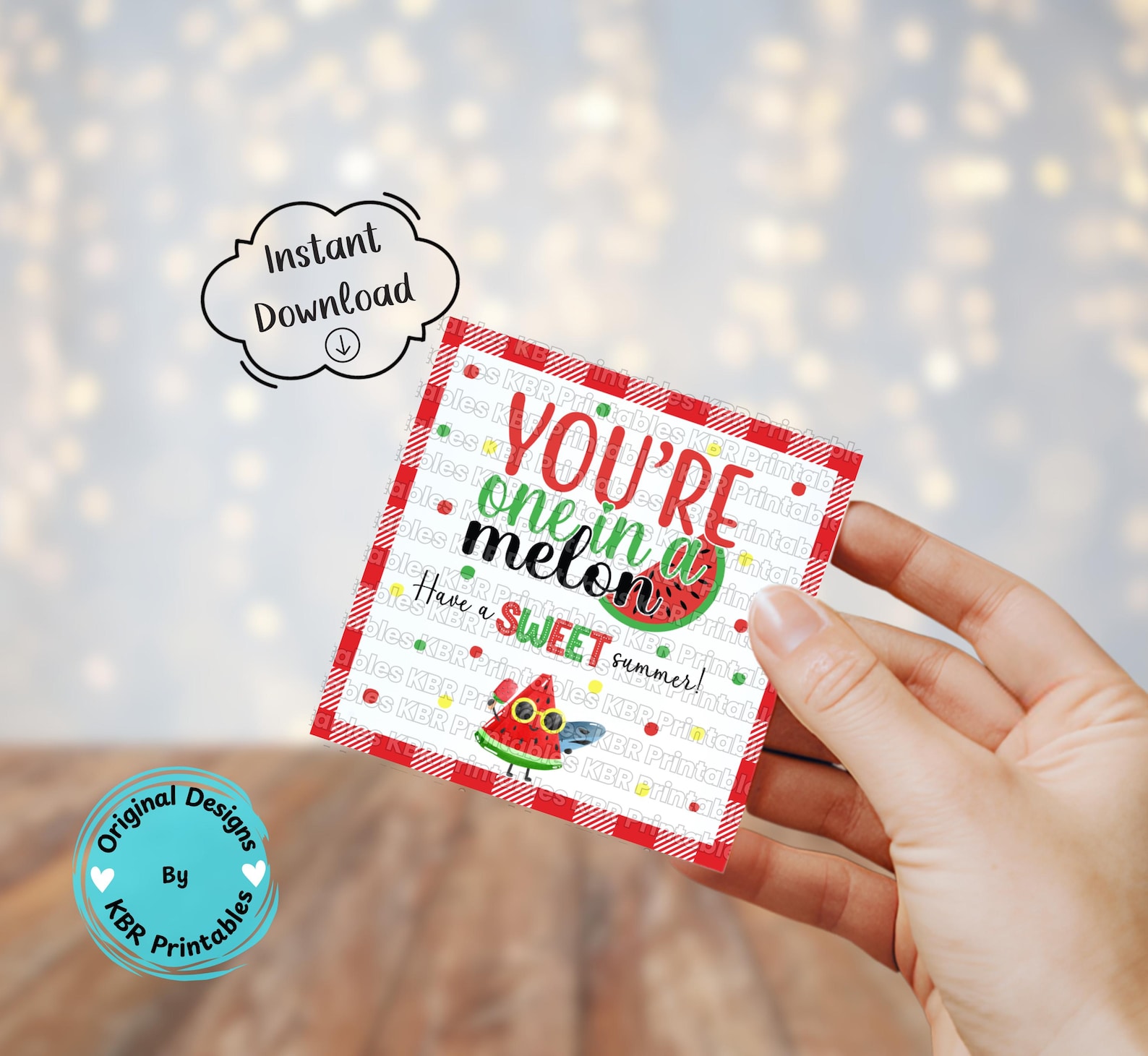Gift Tags End of the Year One in a Melon Last Day of School Printable ...