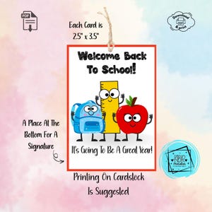 Welcome Back to School Printable It's Going to Be a Great Year Tag ...