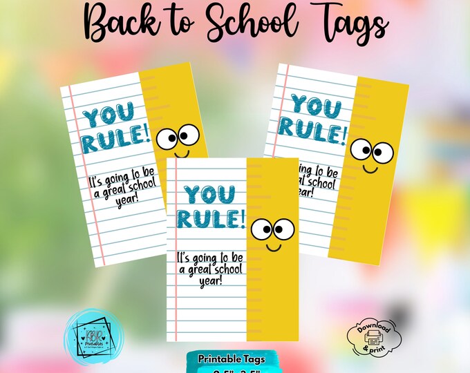 EDITABLE First Day of School Gift Tag, Back to School Gift Tag, Teacher ...