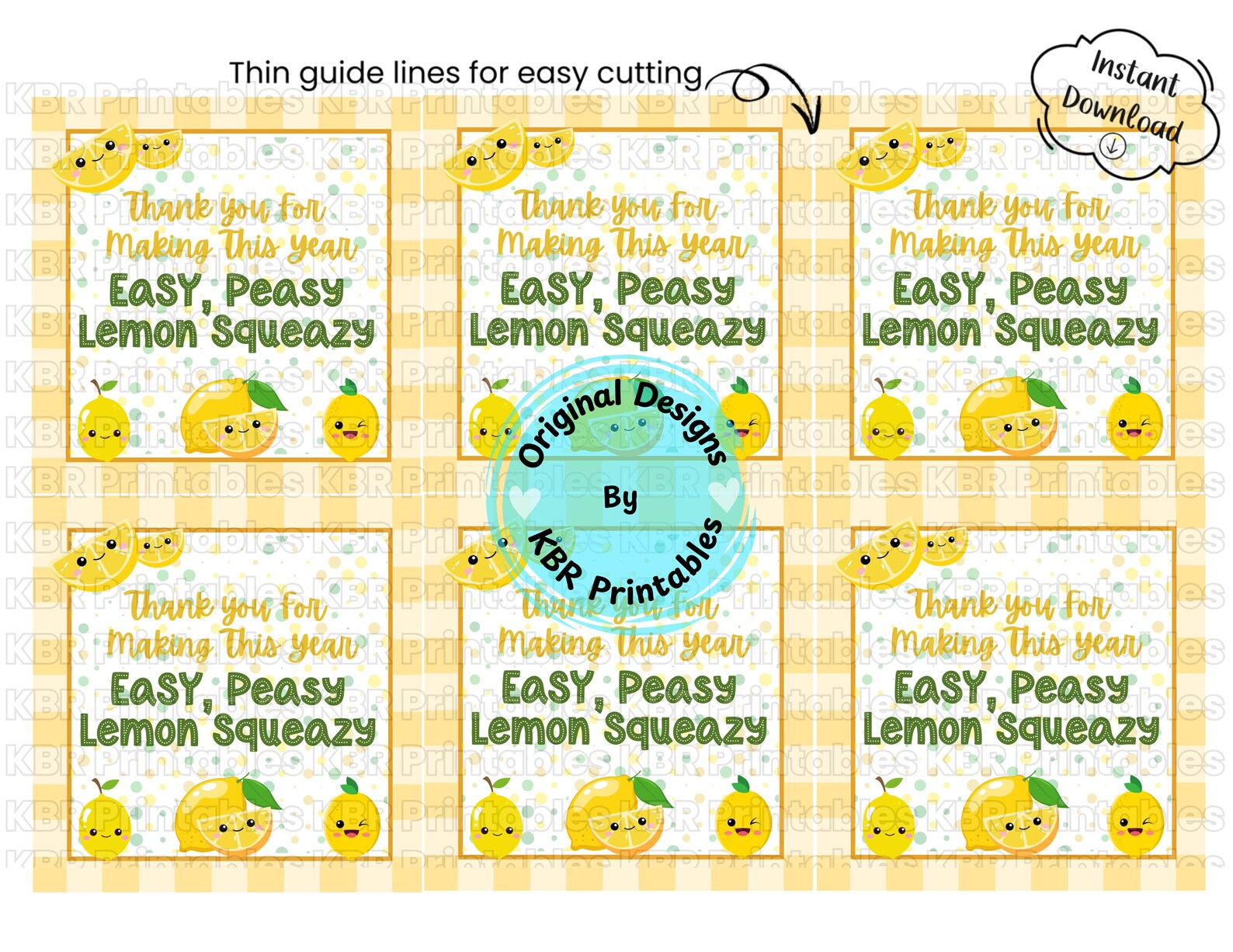 End of the Year Tag Easy Peasy Lemon Squeazy Thank You Tag Lemons Gift ...