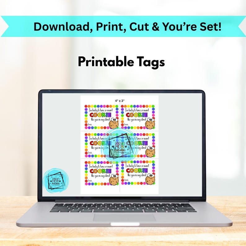Back to School Printable Gift Tags – One Smart Cookie Favor Happy First ...