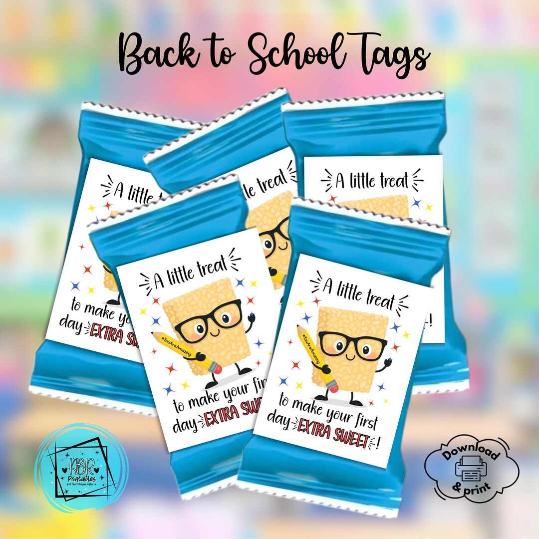 First Day of School Teacher Gift Back to School Printable Treat Tag ...