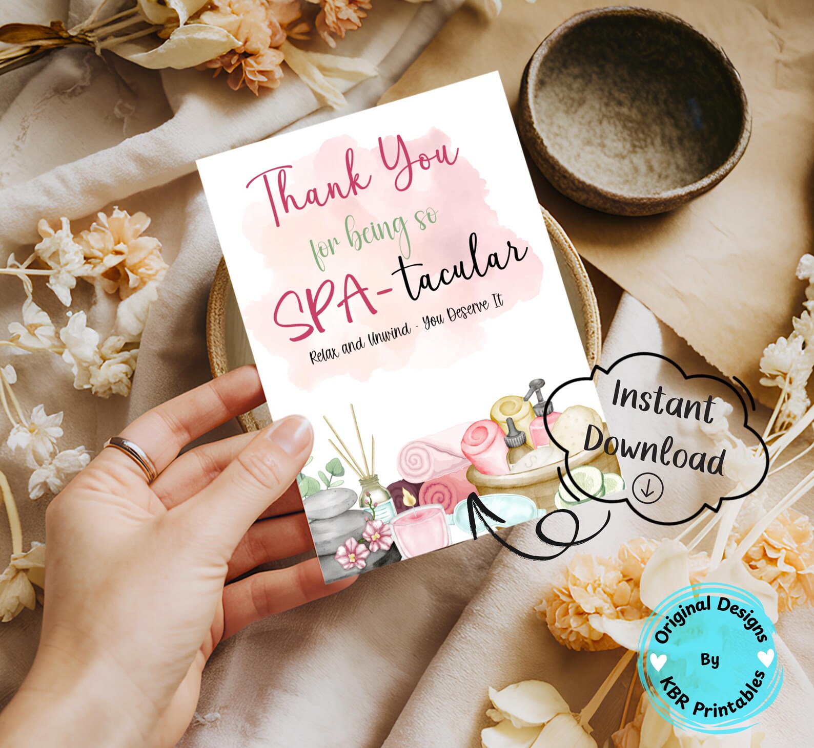 End of the Year Thank You for Being Spa-tacular Printable Favor Tags ...
