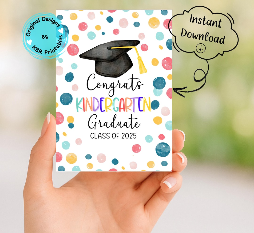 Kindergarten Graduation Gift Tag End of the School Year Class of 2025 ...