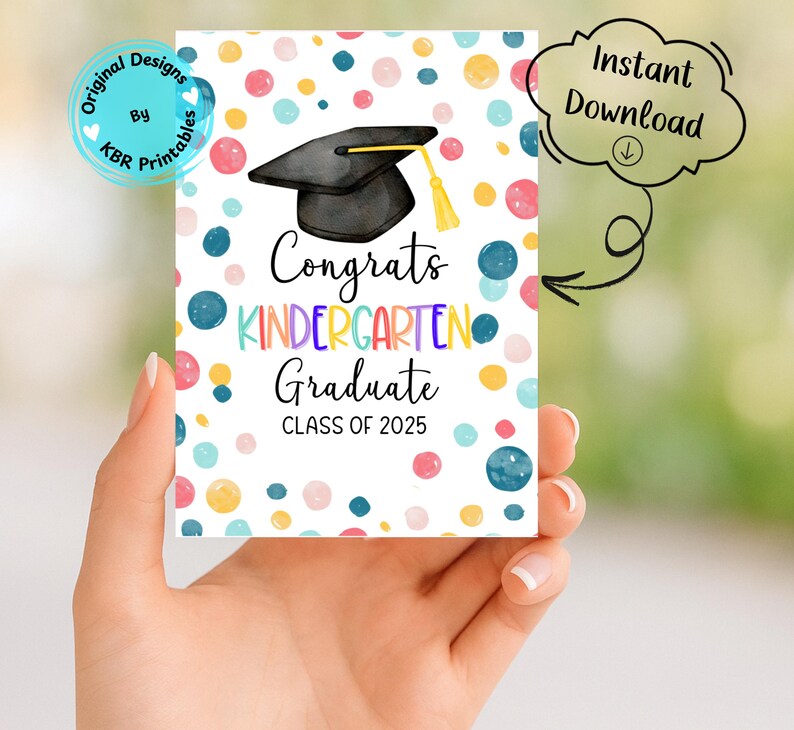 Kindergarten Graduation Gift Tag End of the School Year Class of 2025 ...