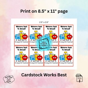 Welcome Back to School Printable It's Going to Be a Great Year Tag ...