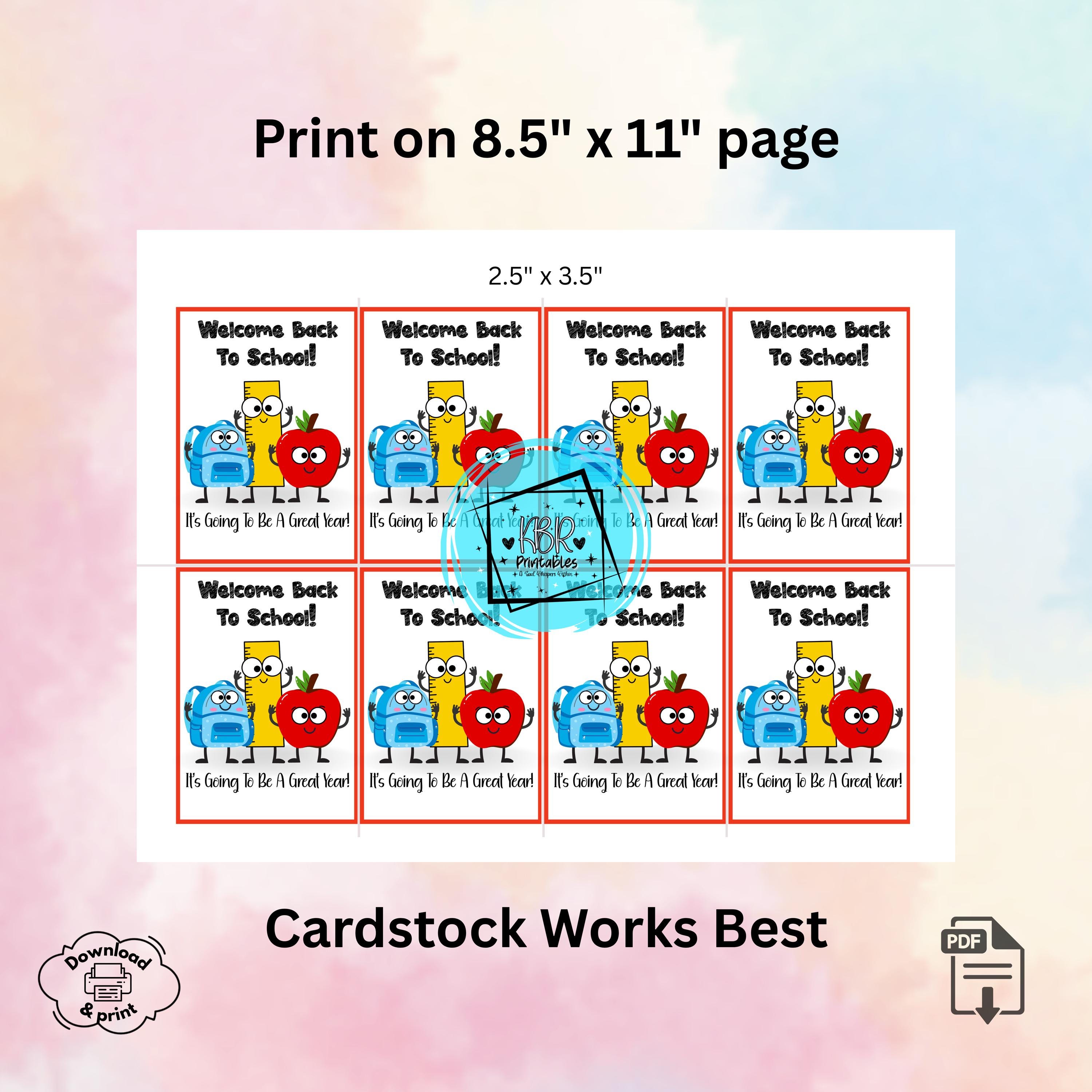 Welcome Back to School Printable It's Going to Be a Great Year Tag ...