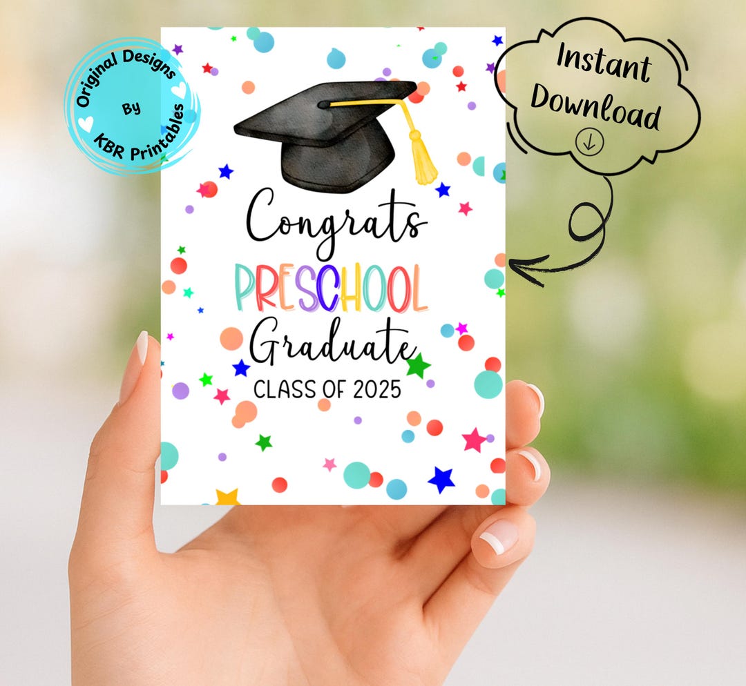 Preschool Graduation Gift Tag Star End of the School Year Class of 2025 ...