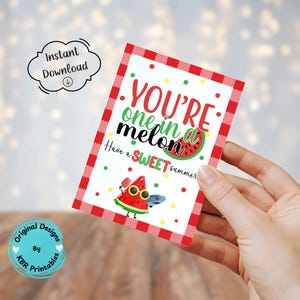 One in a Melon Gift Tags End of the Year Last Day of School Printable ...