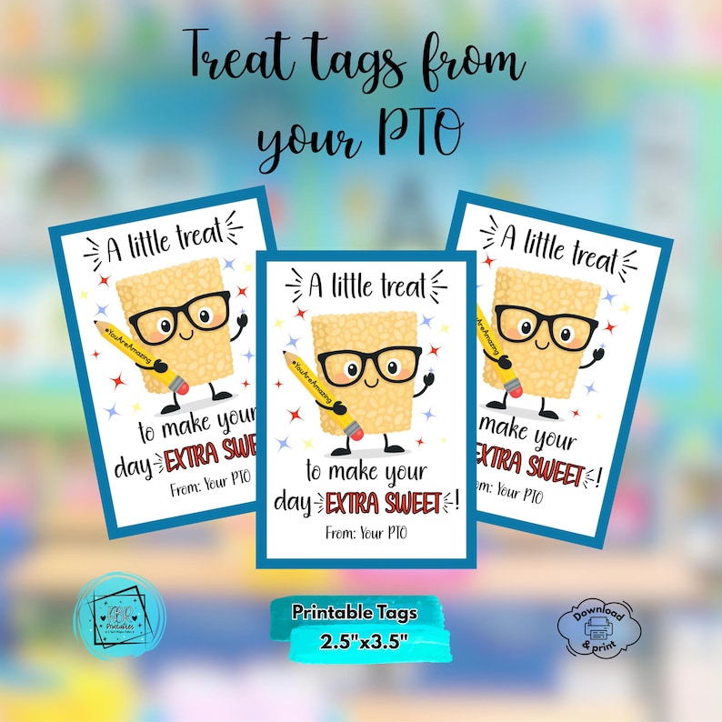 Teacher Gift Back to School Printable From PTO Treat Tag Meet the ...