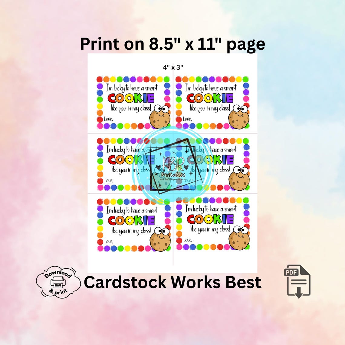 Back to School Printable Gift Tags – One Smart Cookie Favor Happy First ...