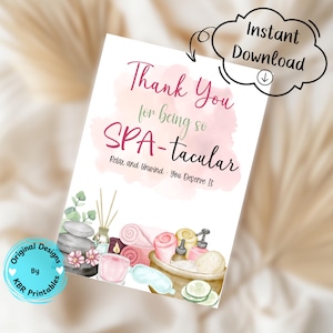End of the Year Thank You for Being Spa-tacular Printable Favor Tags ...