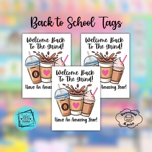 Back to School Teacher Coffee Gift Tags School Printable Teacher Gift ...