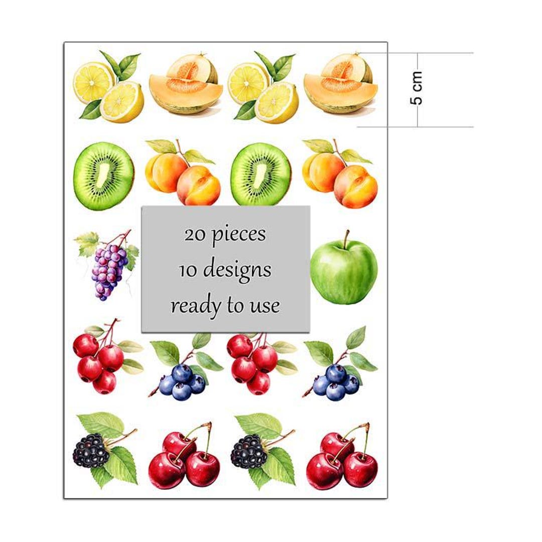 Fruits Ceramic Decal, A4 Page Size, Ceramic Decal, Digital Decal ...