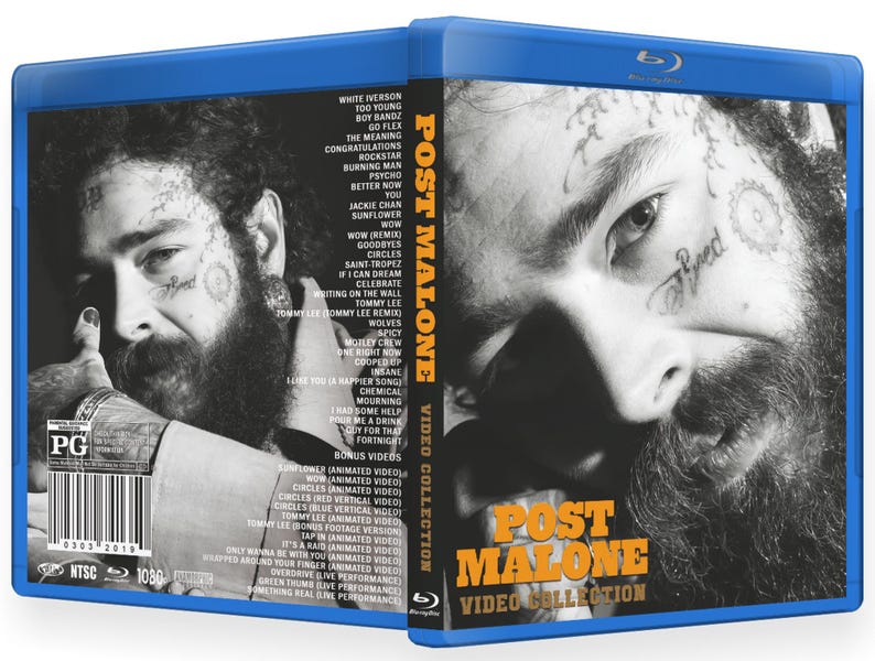 Blu-ray Post Malone - Video Collection (it's Not a DVD) - Etsy