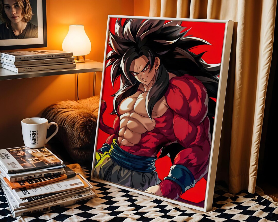 Super Saiyan 4 Goku Poster | Red Fur Dragon Ball Anime Wall Art ...