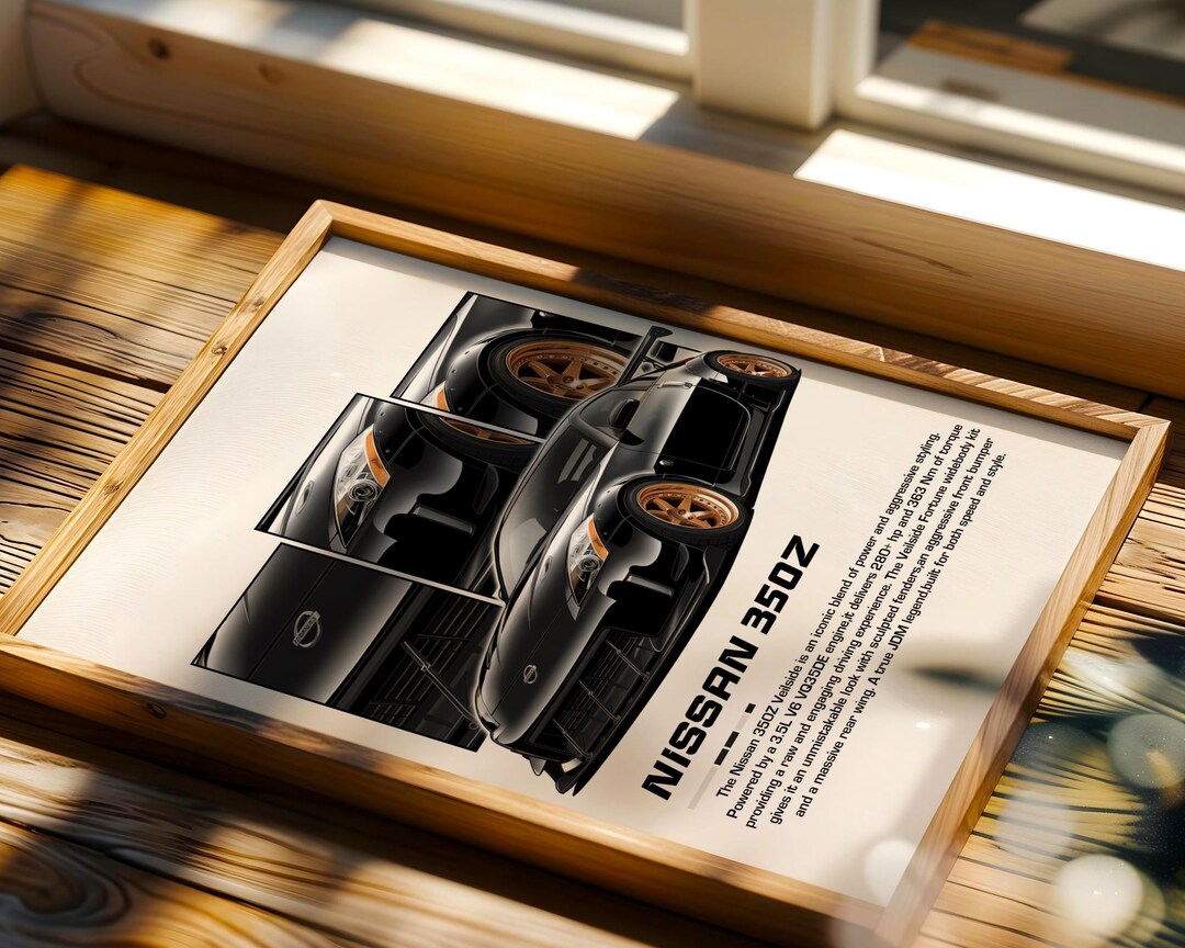 Nissan 350Z Veilside Poster | Black Widebody VQ35 Car Print ...