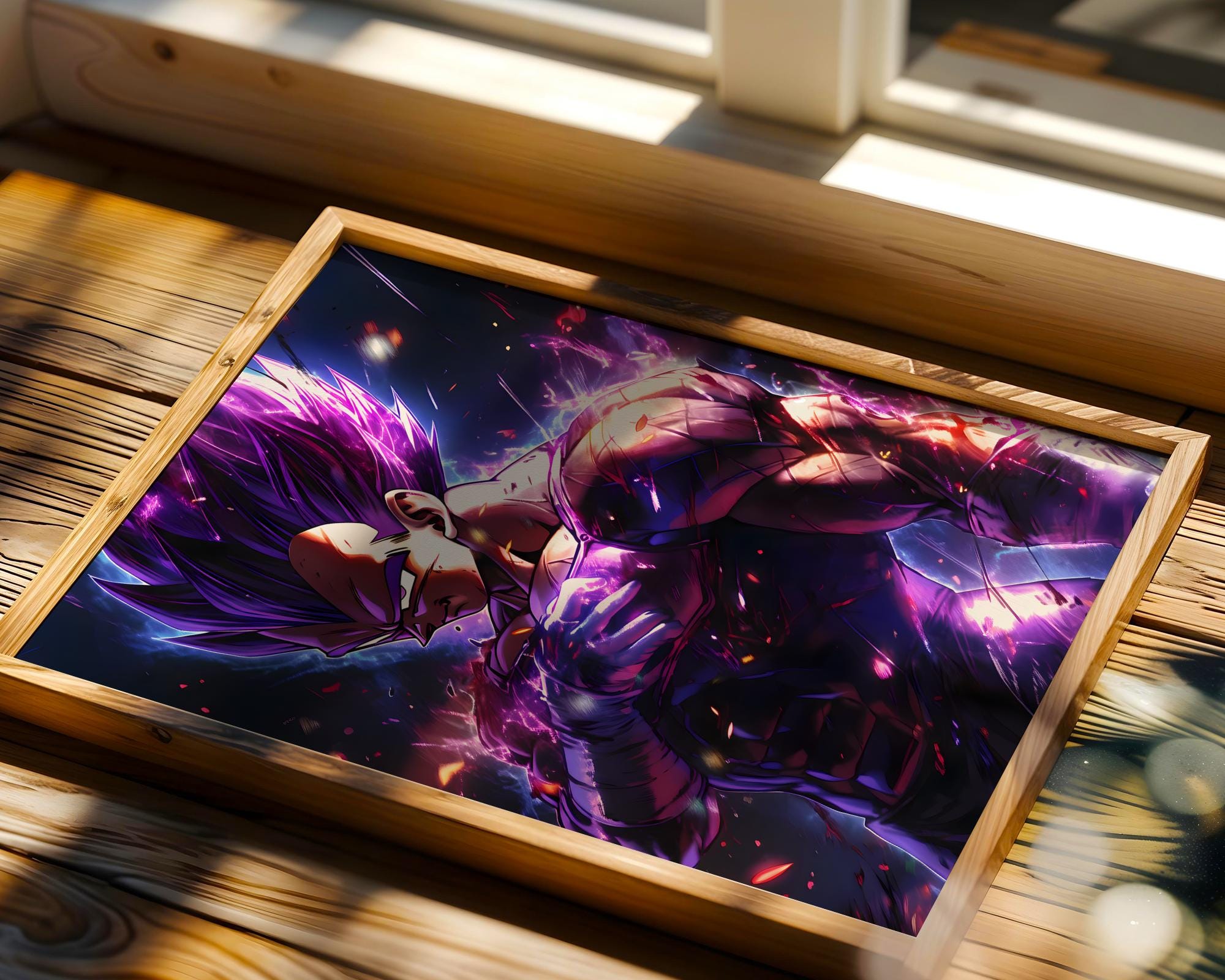 Suultra Ego Vegeta Poster | Dark Lightning Anime Wall Art for Dragon ...