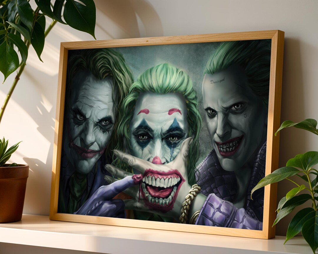 Three Jokers Fan Art Poster · Joker Evolution Wall Art · DC Comics ...