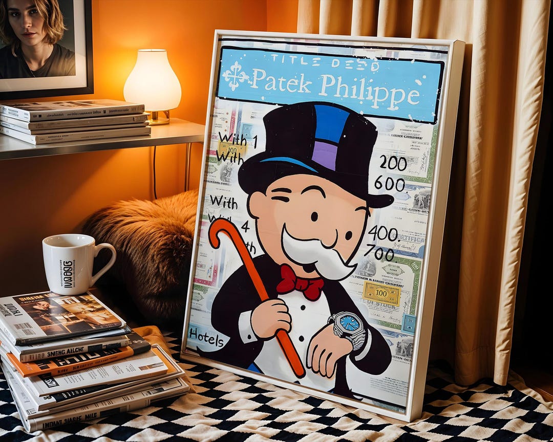 Monopoly Man Patek Philippe Art Print - Luxury Watch Parody Graffiti ...