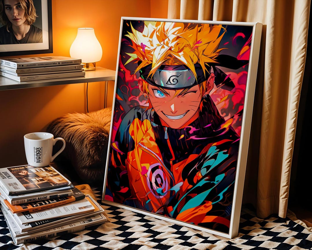 Naruto Uzumaki Wall Art Print | Anime Poster | Bold Vibrant Manga Decor ...