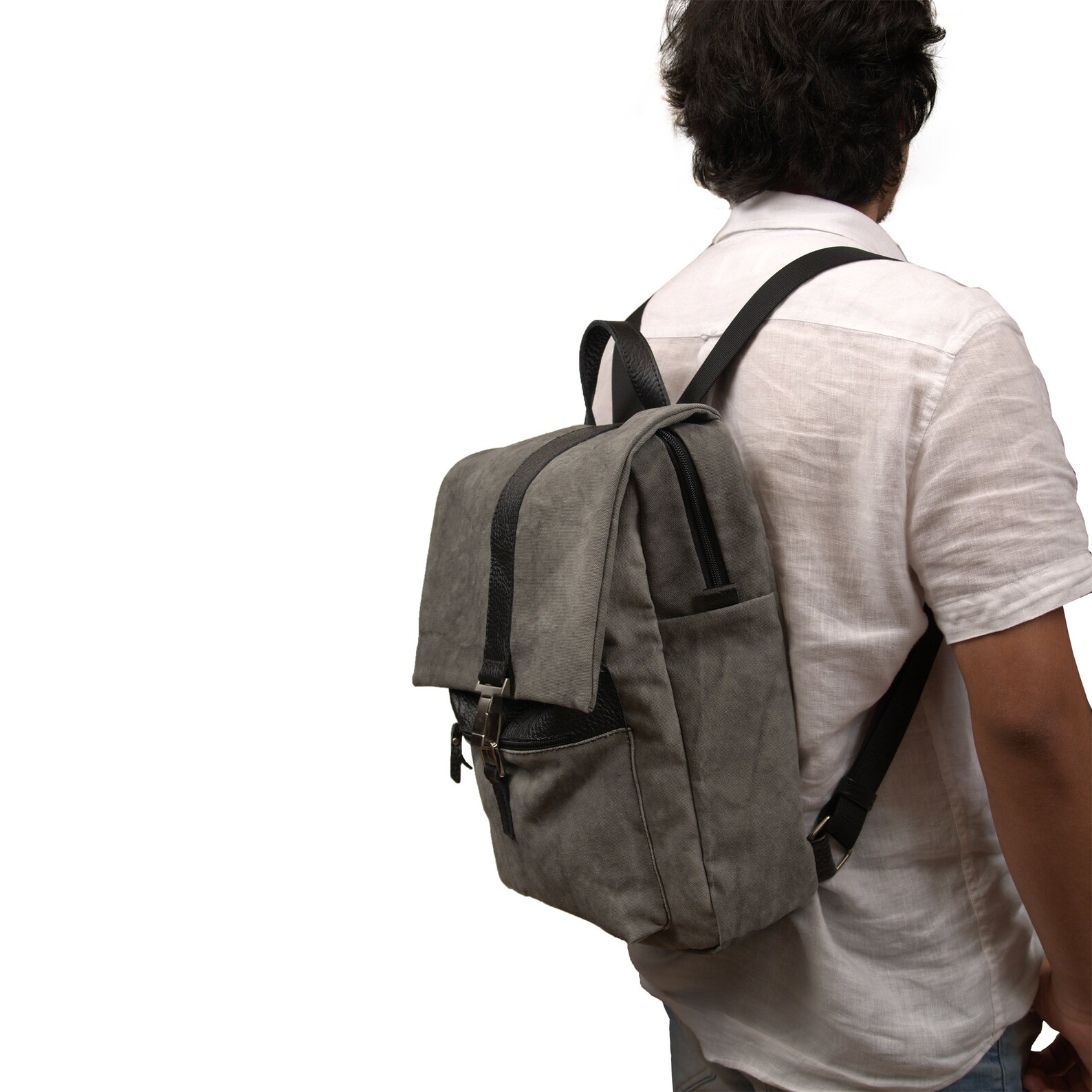 Unisex Backpack in Canvas-leathermens Bag Womens Bag Named - Etsy