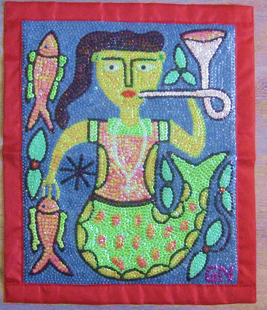 Lg Haitian La Siren Voodoo or Vodou Flag 24 X 20 - Etsy