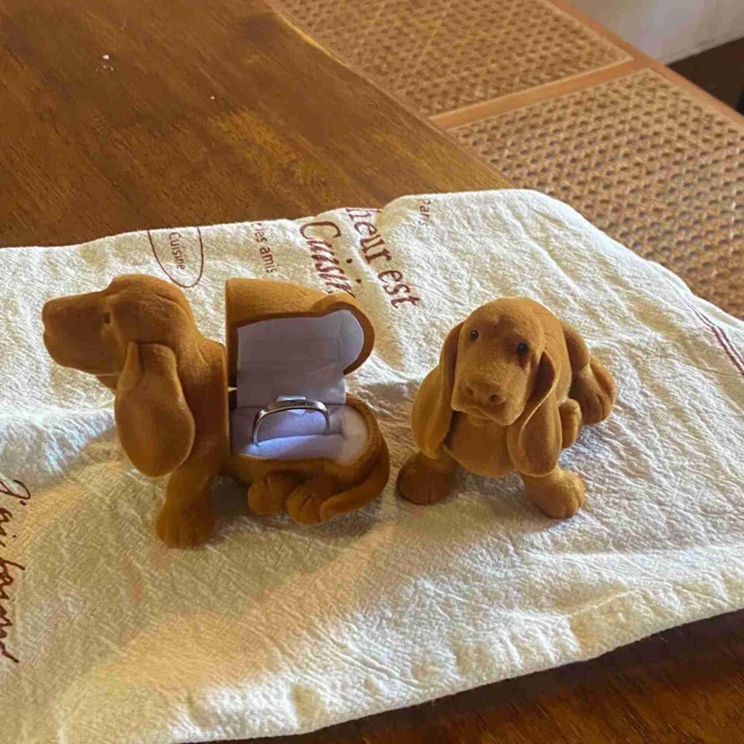 Bloodhound Dog Ring Box | Jewelry Proposal Gift Box - Etsy