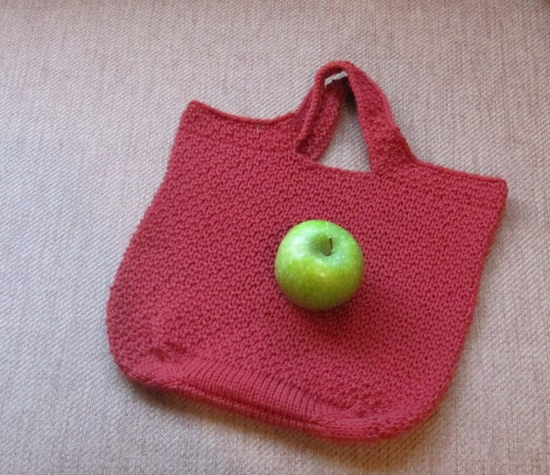 Knitted Small Market Bag Pattern - (dotty Bag) Instant Digital Download ...