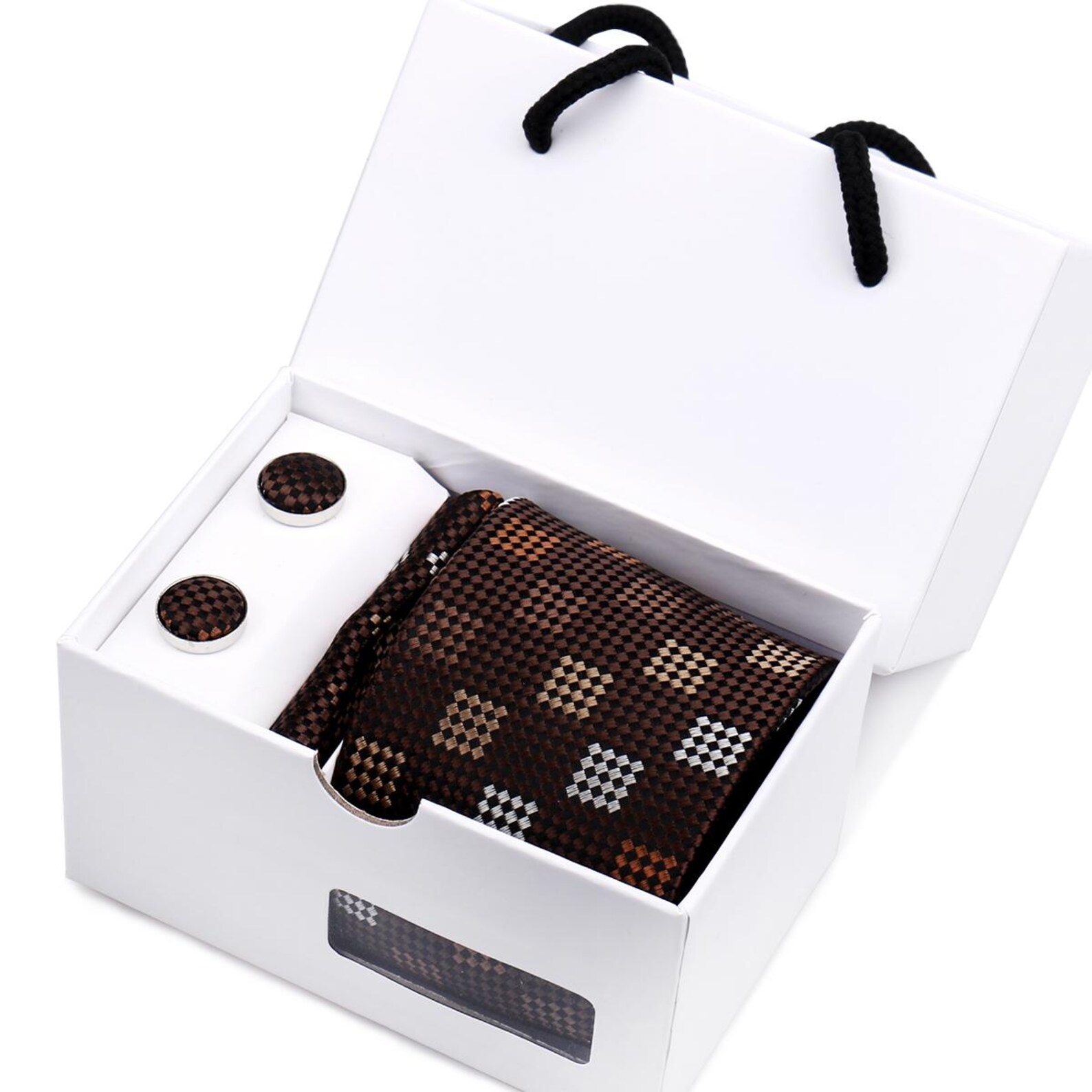 Men's Paisley Tie Gift Set – Luxury Box With Pocket Square & Cufflinks ...