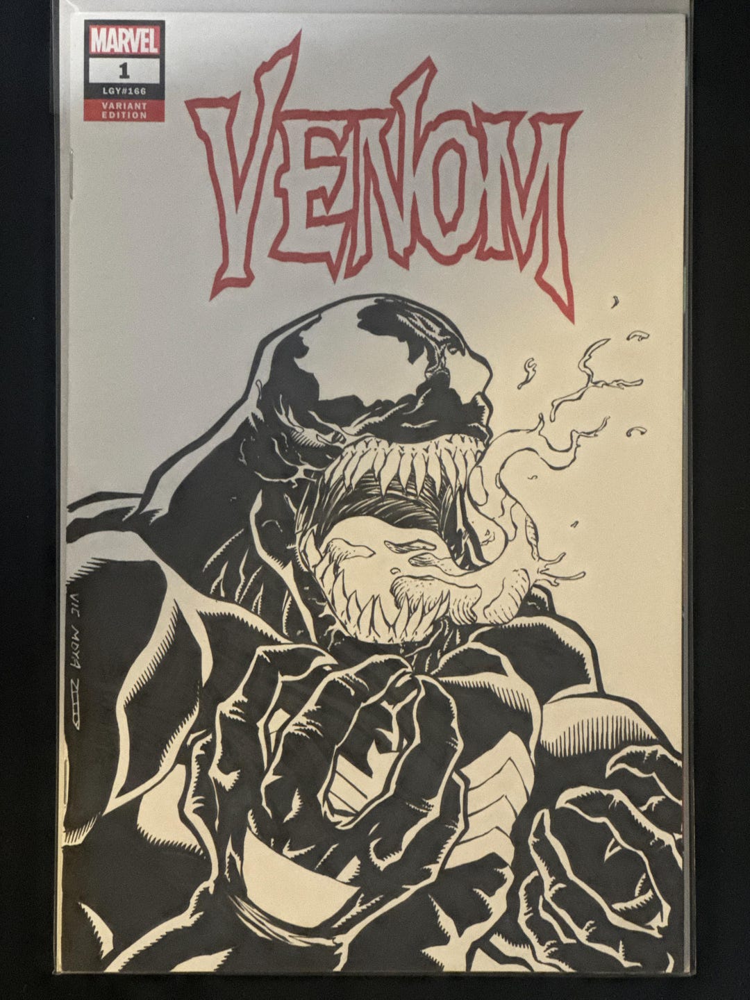 VENOM #1 Blank Variant With Rare Sketch by Vic Moya - Etsy