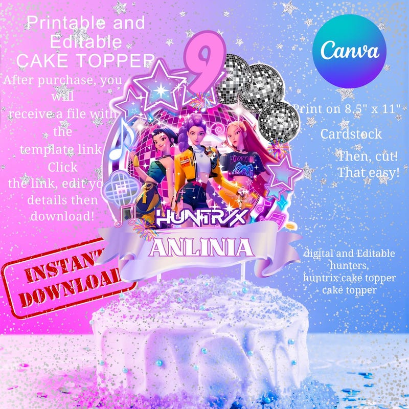 Huntrix Cake Toppers - Etsy