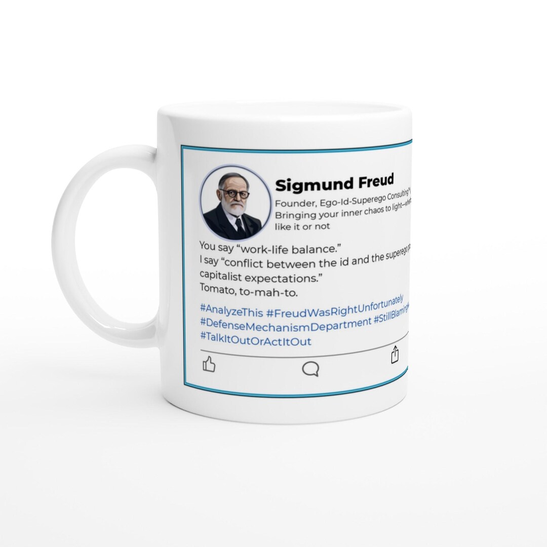 Sigmund Freud Linkedin Meme Mug – Glossy Print, Ceramic or Porcelain ...