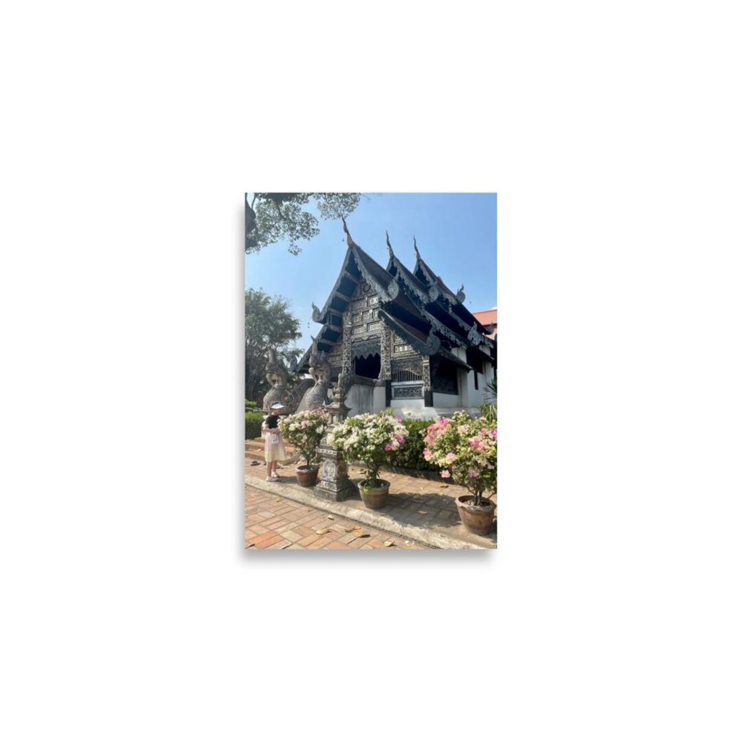 Chiang Mai Temple Poster | Thailand Travel Wall Art | Thai Architecture ...