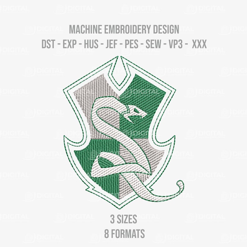 House Crests Machine Embroidery Design: 4 Models, 3 Sizes (instant ...