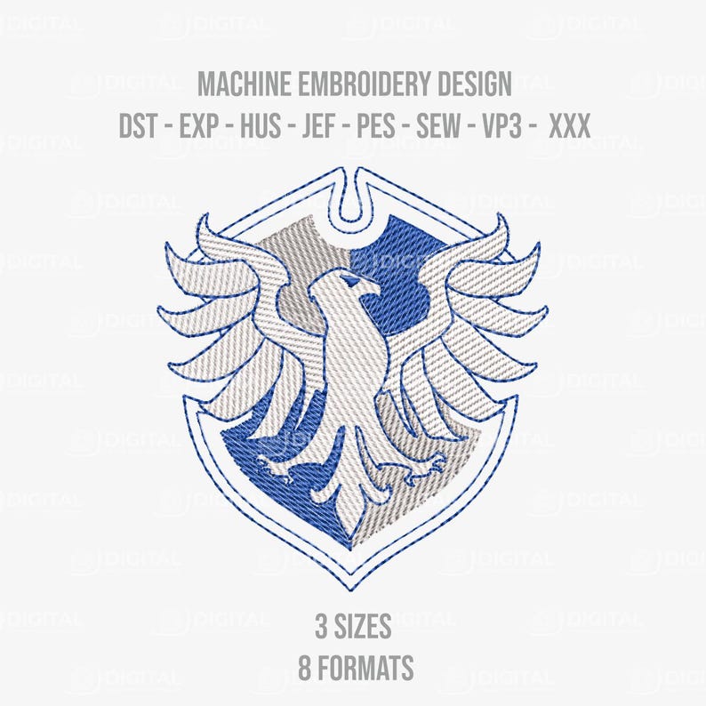 House Crests Machine Embroidery Design: 4 Models, 3 Sizes (instant ...