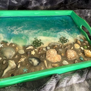 Ocean Resin Tray With Sea Turtles - Etsy