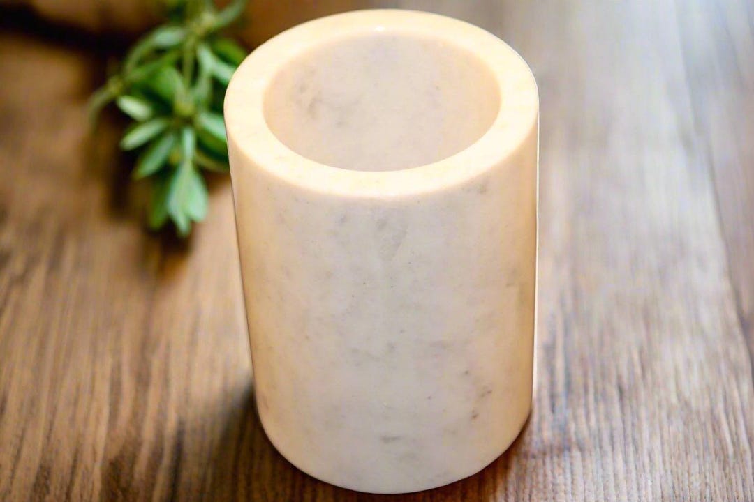 White Marble Organizer: Elegant Desk and Vanity Storage - Etsy