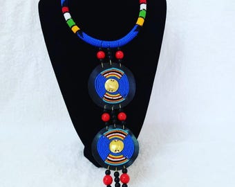African Maasai Handmade Beaded Choker Necklace |chunky|ethnic|tribal ...