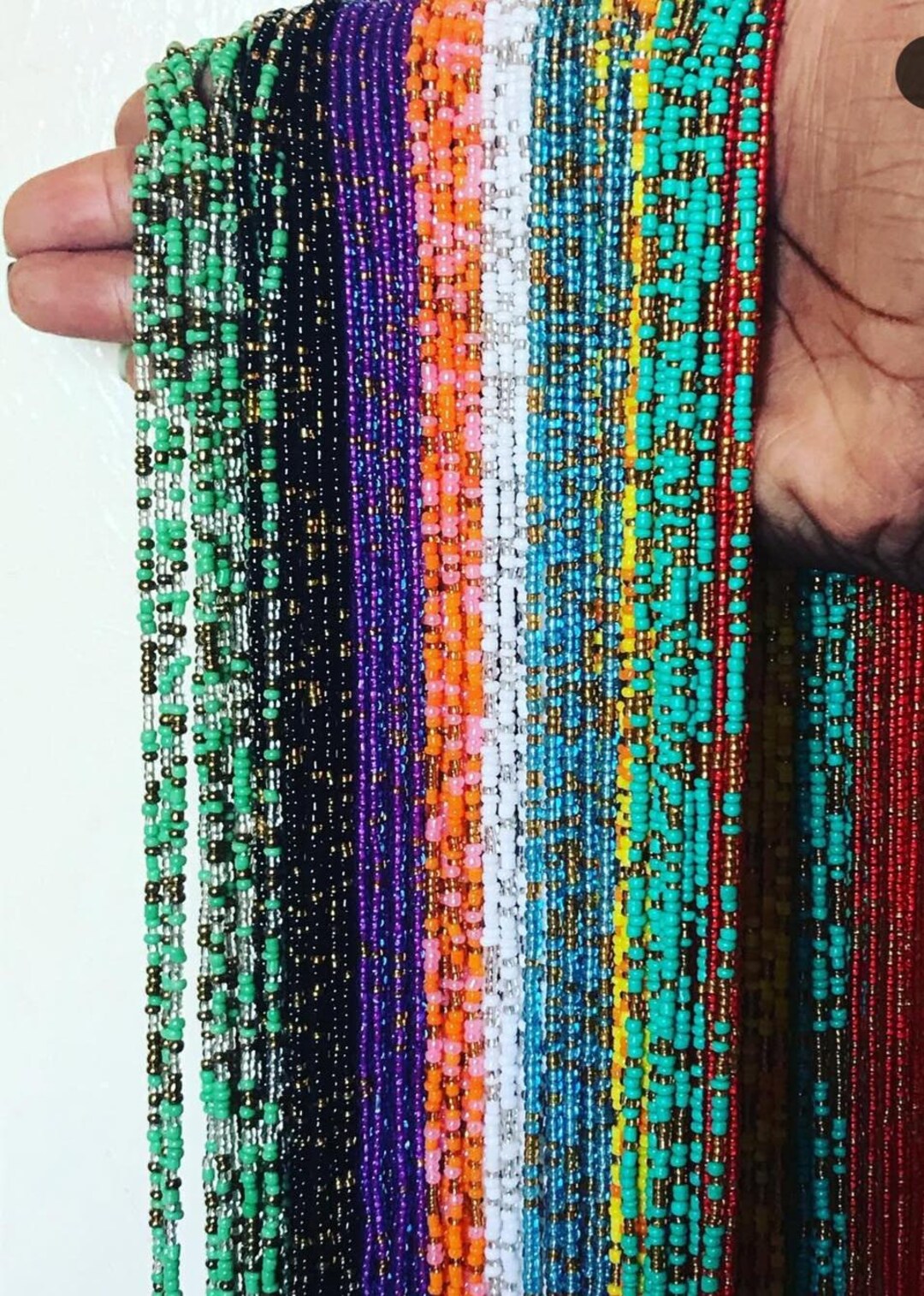 Wholesale African Waist Beads: Tie-on or Clasp Closure, Assorted Colors ...
