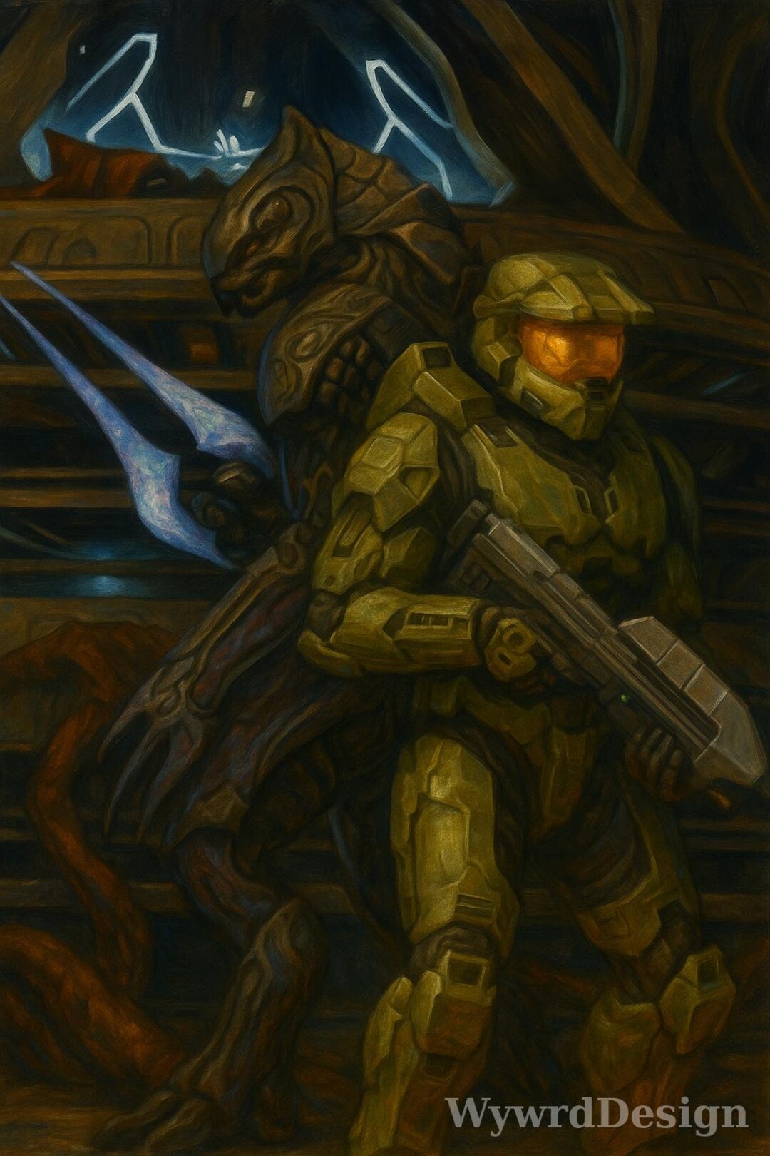Halo Wall Art Digital Download | Master Chief & Arbiter Poster | Sci-fi ...